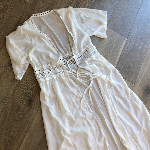 Swim | New White Long Swimsuit Cover Up | Poshmark